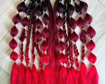 Ombre Rave Braids Easy Application Tinsel Rave Festival - Etsy