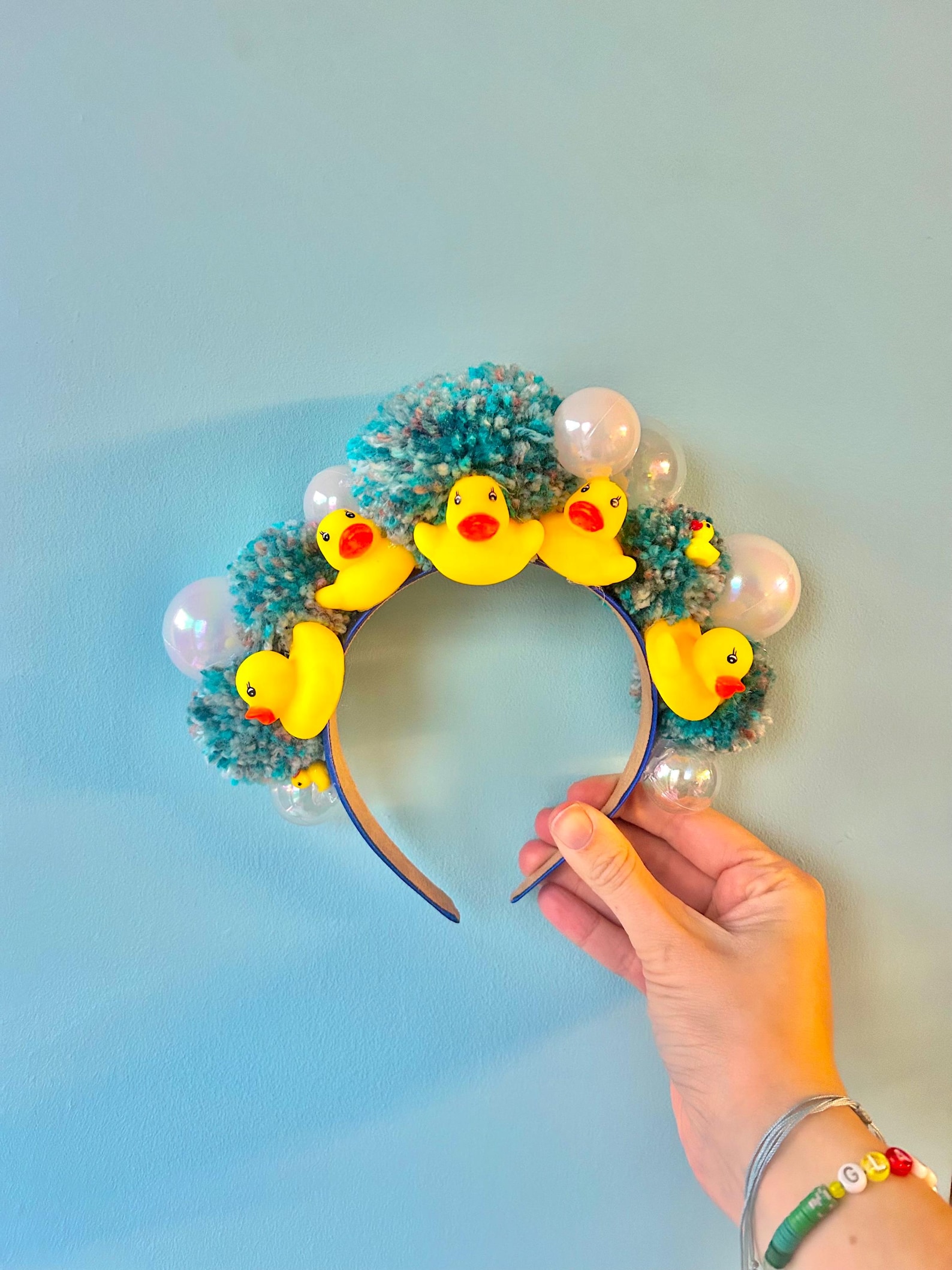 Rubber Duck Headband: Handmade Pom Pom Party Alice Band - Etsy