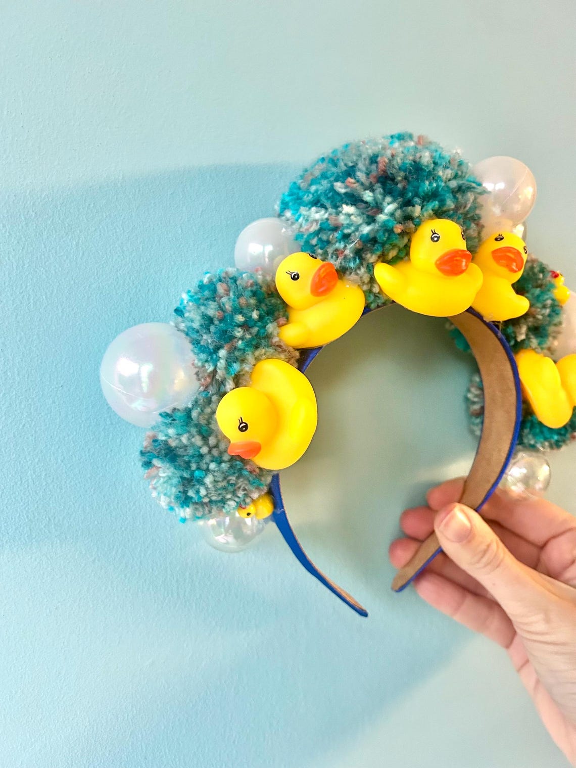 Rubber Duck Headband: Handmade Pom Pom Party Alice Band - Etsy
