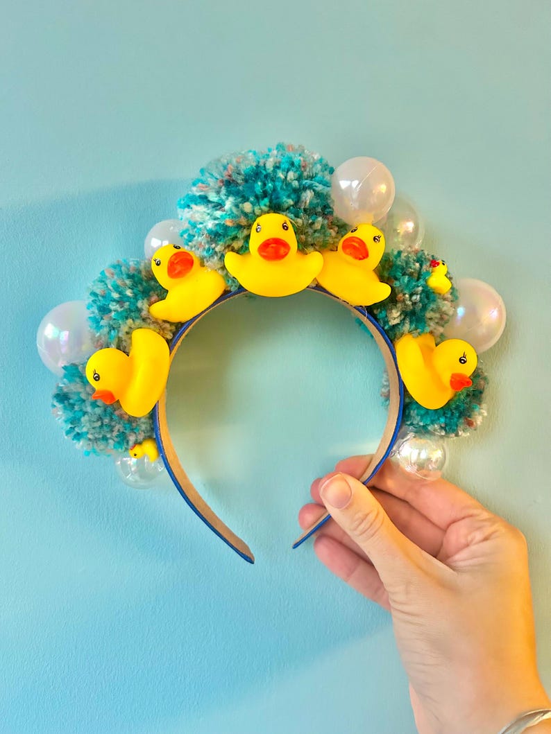 Rubber Duck Headband: Handmade Pom Pom Party Alice Band - Etsy