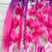 Festival Rave Braids Ombre Purple Pink Easy Tinsel Rave Festival ...