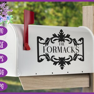 Mailbox SVG, Mailbox Decal SVG, Address Monogram SVG, Street Name Laser ...