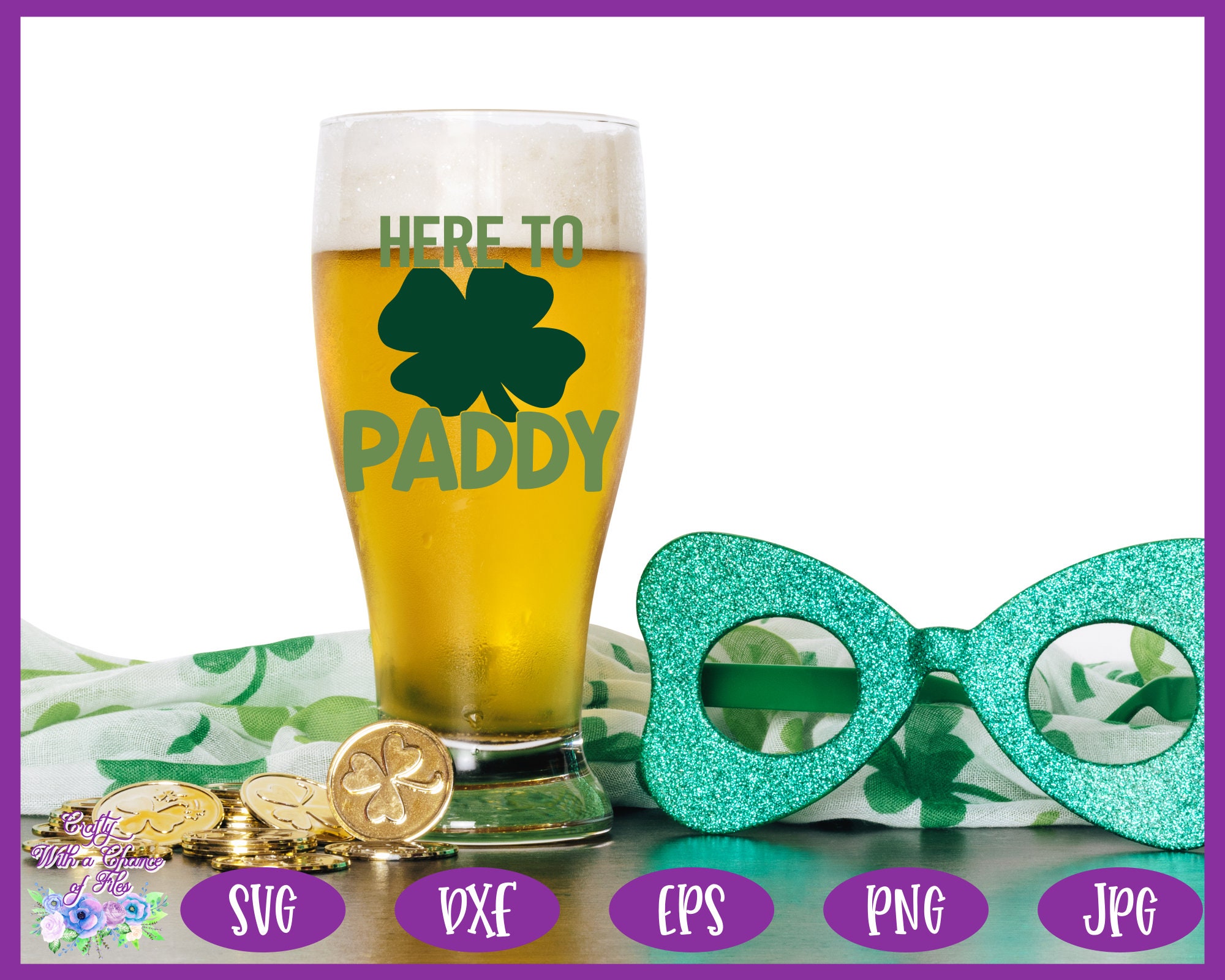 Here to Paddy SVG St Patrick's Day SVG Green Beer SVG - Etsy