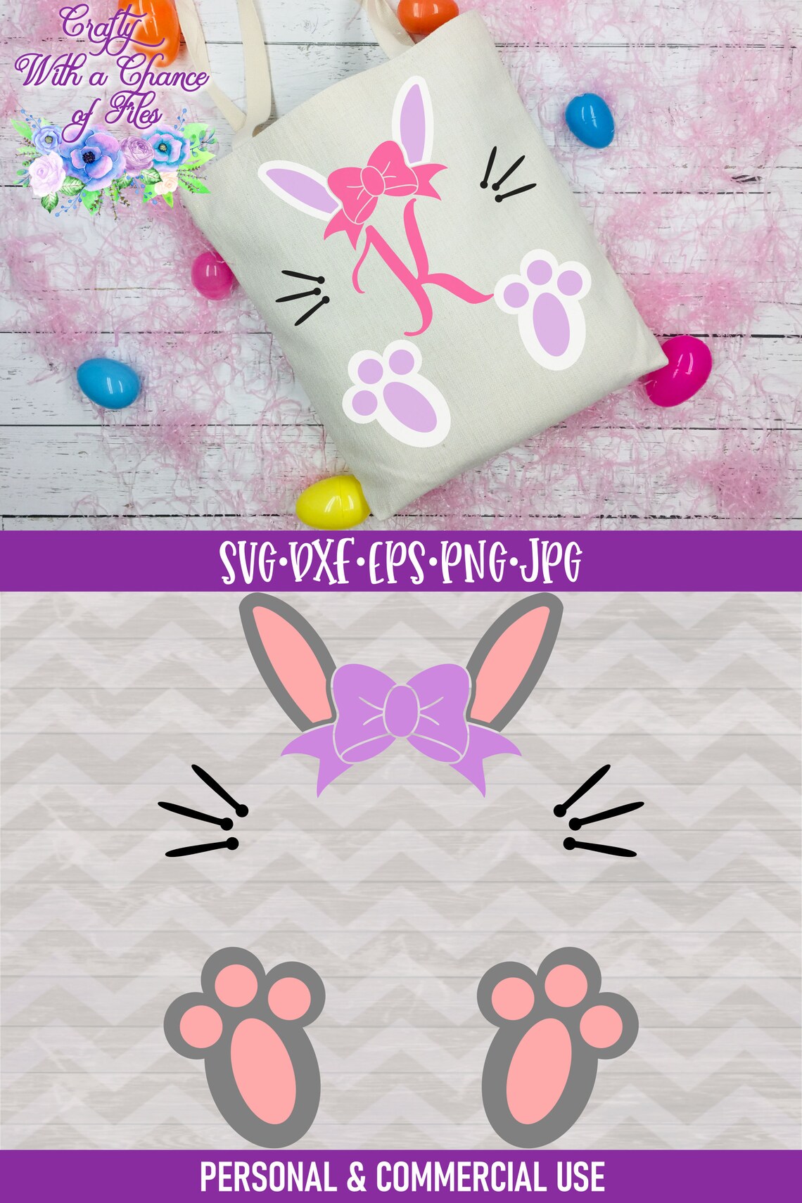Easter SVG Bunny Monogram SVG Easter Rabbit Monogram SVG - Etsy