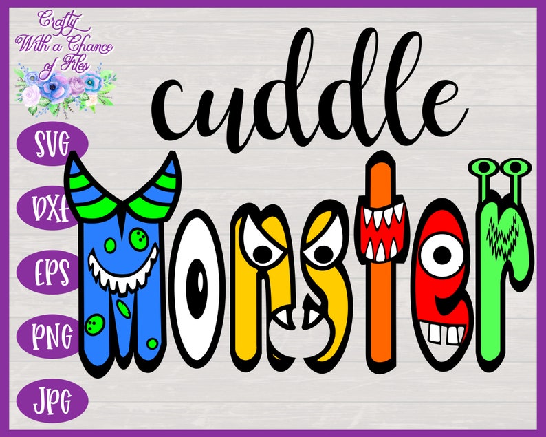 Cuddle Monster SVG Halloween Baby/kids Shirt Design - Etsy