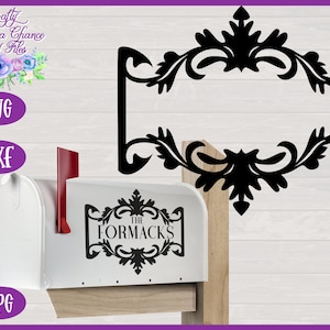 Mailbox SVG, Mailbox Decal SVG, Address Monogram SVG, Street Name Laser ...