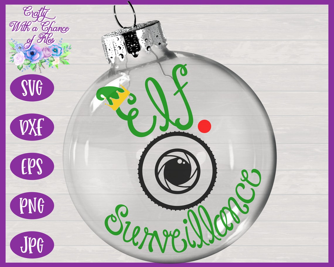 Elf Surveillance SVG Christmas Ornament & Bauble Design | Etsy