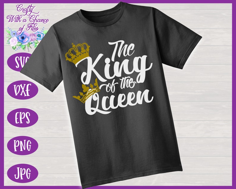 El Rey de la Reina SVG Rey SVG Su rey SVG Diseño de camisa de - Etsy España