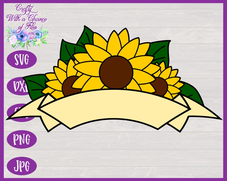 Sunflower Ribbon Banner SVG | Fall Decor Design (digital Download) - Etsy