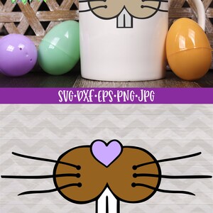 Easter SVG, Bunny Nose SVG, Easter Rabbit Mask SVG, Easter Animal Face ...