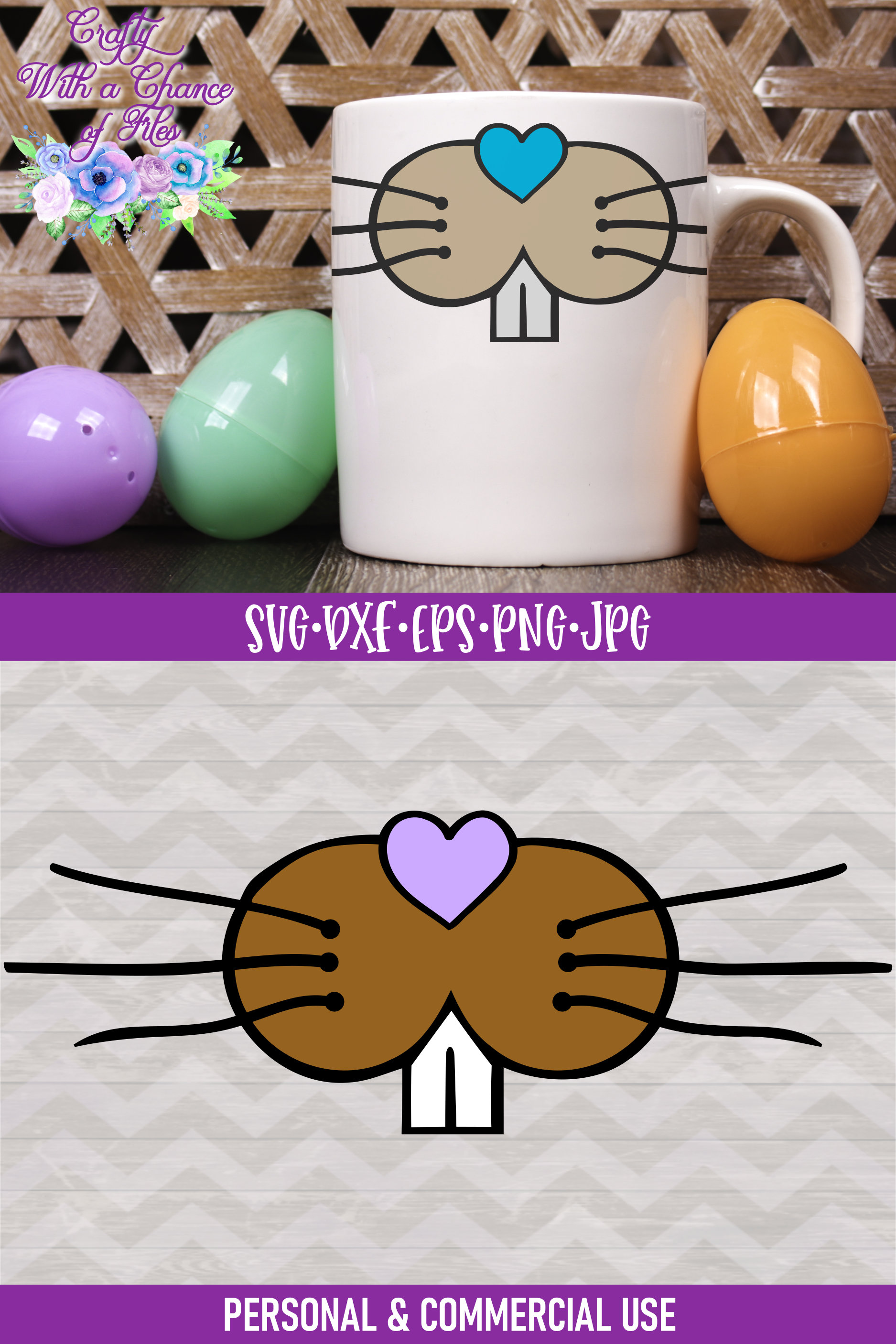 Easter SVG Bunny Nose SVG Easter Rabbit Mask SVG Easter - Etsy
