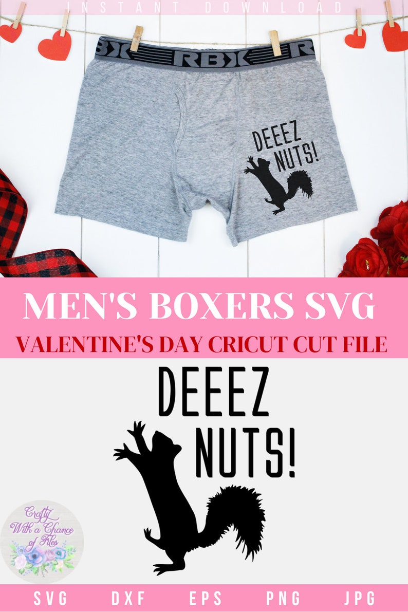 Deez Nuts Mens Boxers SVG Naughty Valentine SVG Mens - Etsy