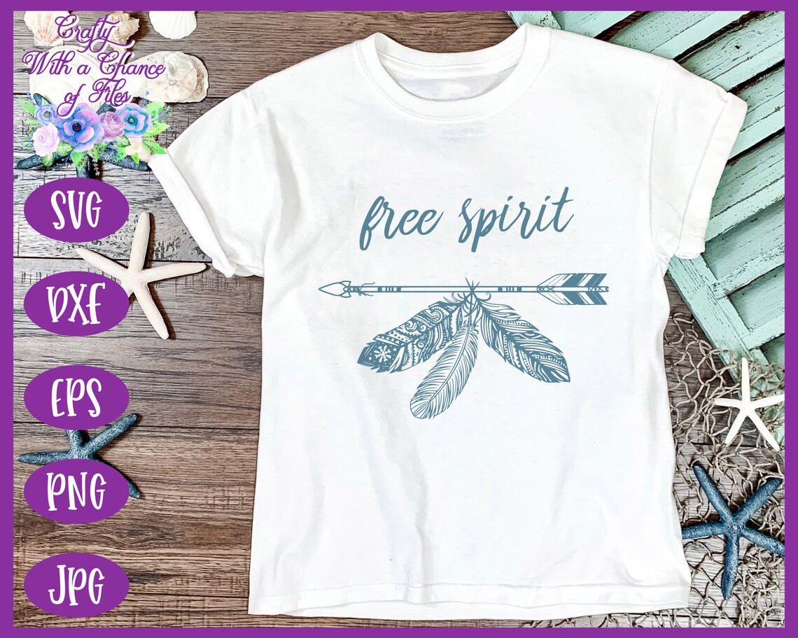 Free Spirit SVG Nursery Sign SVG Tribal Arrow Feather SVG | Etsy