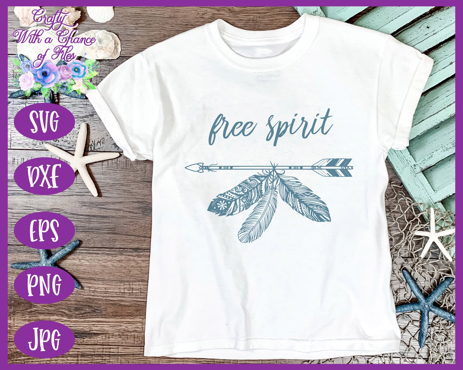 Free Spirit SVG Nursery Sign SVG Tribal Arrow Feather SVG | Etsy