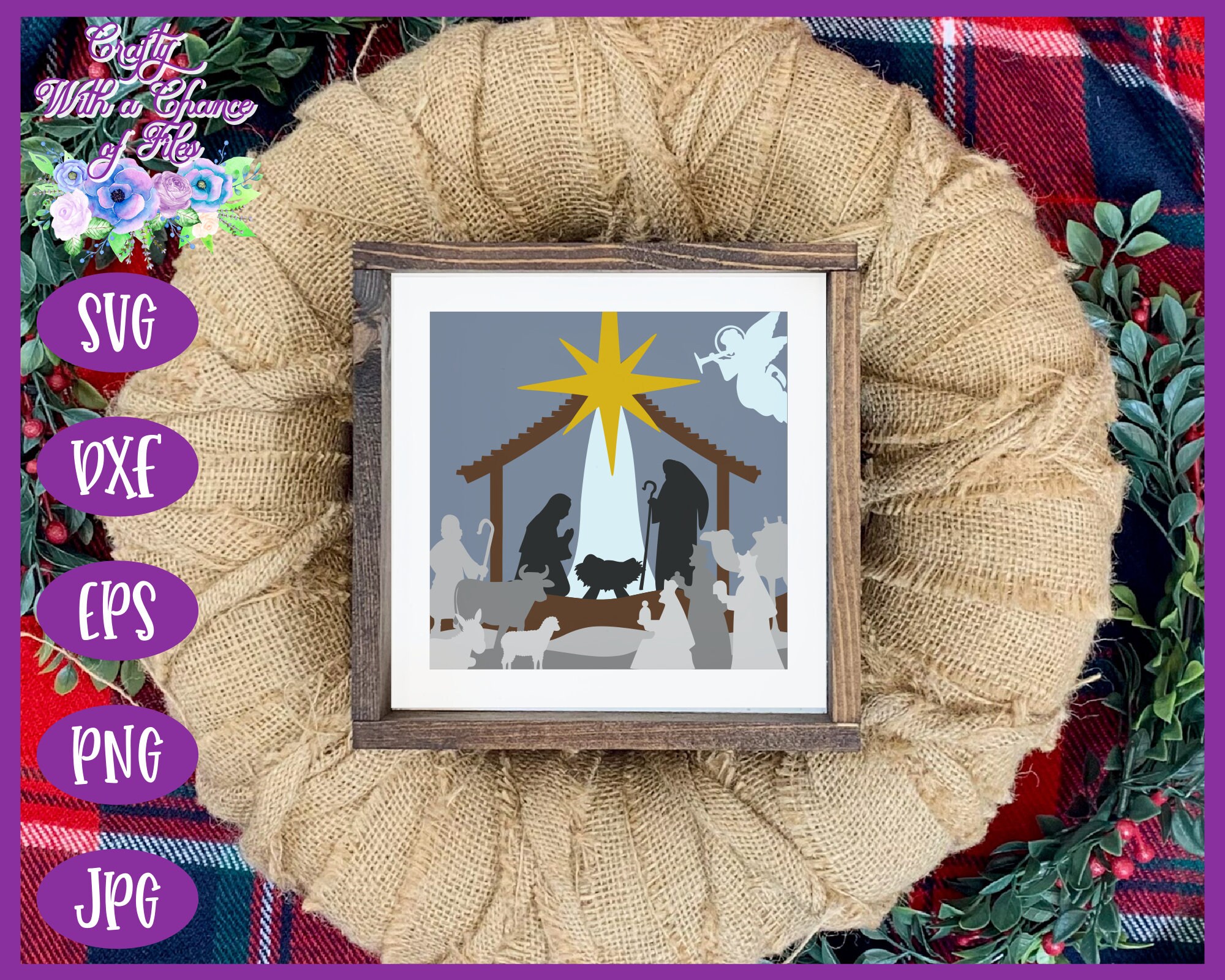 3D Nativity Scene SVG 3D Layered Christmas SVG Nativity SVG - Etsy