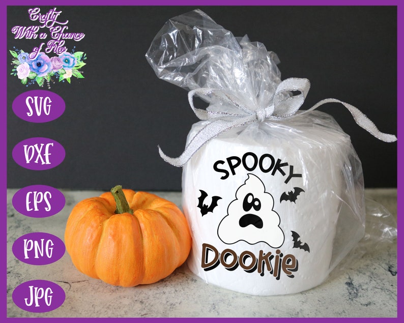 Halloween Toilet Paper PNG Spooky Dookie SVG Ghost Poop - Etsy
