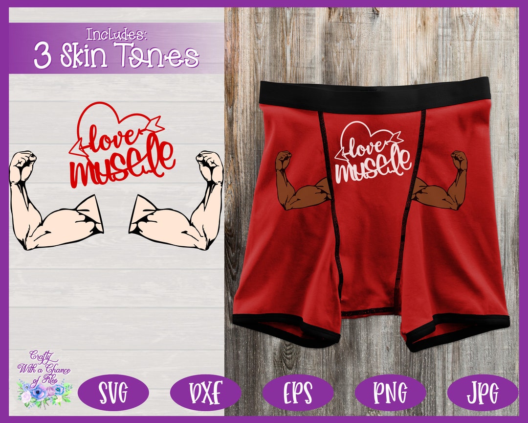 Funny Men's Boxers SVG | Love Muscle SVG | Men's Underwear PNG | Funny ...
