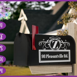 Mailbox SVG, Mailbox Monogram SVG, Street Address SVG, Mailbox Decal ...