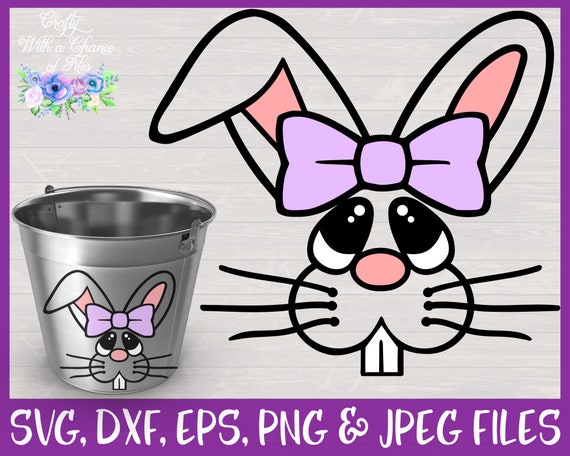 Easter SVG Girl Bunny Face SVG Easter Basket Design | Etsy