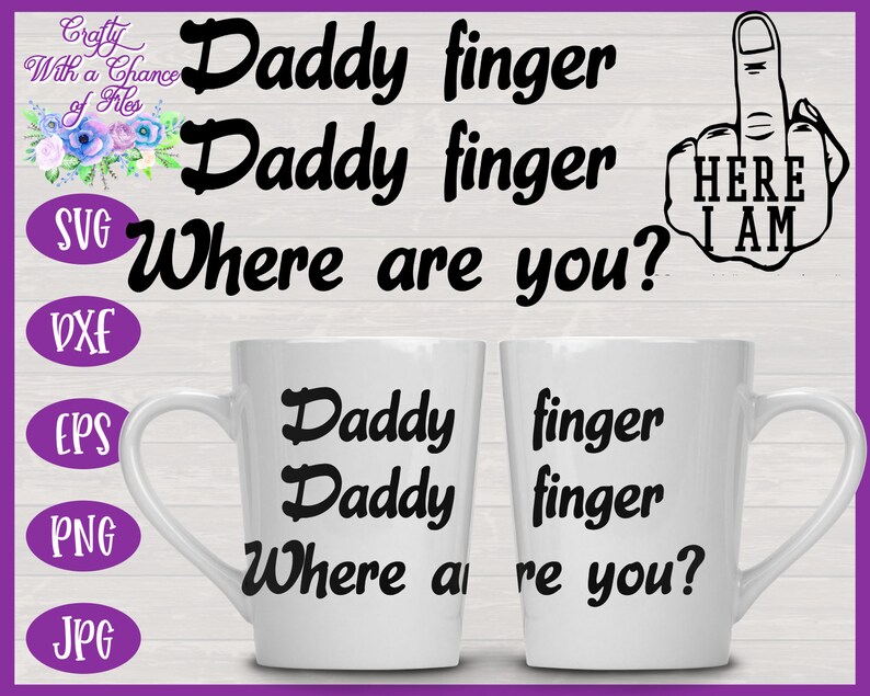 Daddy Finger SVG Father's Day Gift From Toddler Cut File - Etsy