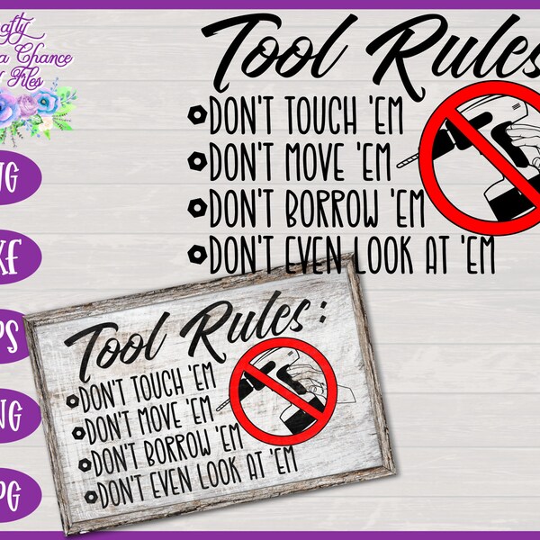 Tool Rules Svg - Etsy