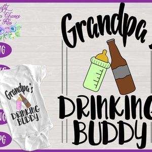 Grandpa's Drinking Buddy SVG, Funny Grandpa SVG, Grandparents Day SVG ...