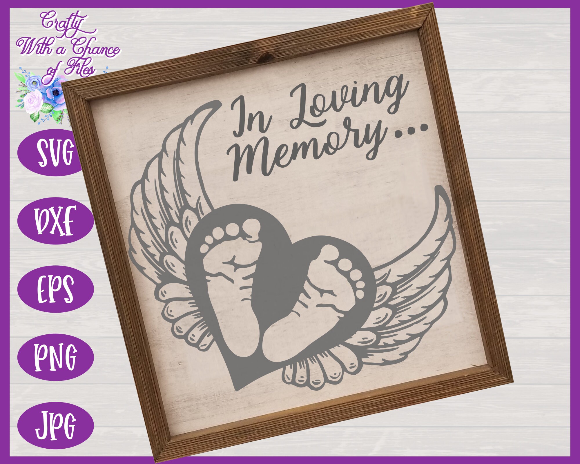 Miscarriage SVG Infant Loss SVG Heart Wings SVG Infant | Etsy