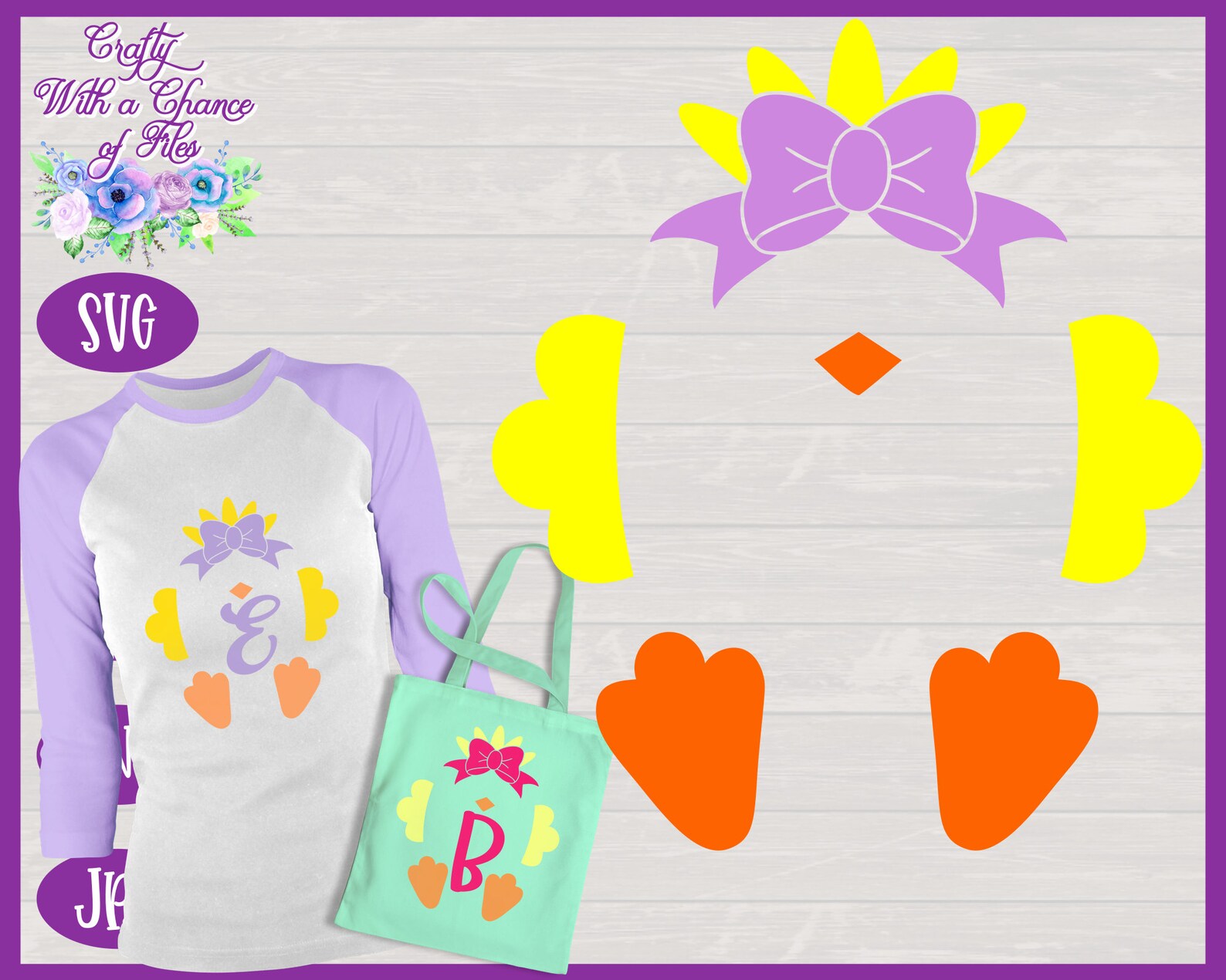 Easter SVG Chick Monogram SVG Easter Basket SVG Girls - Etsy