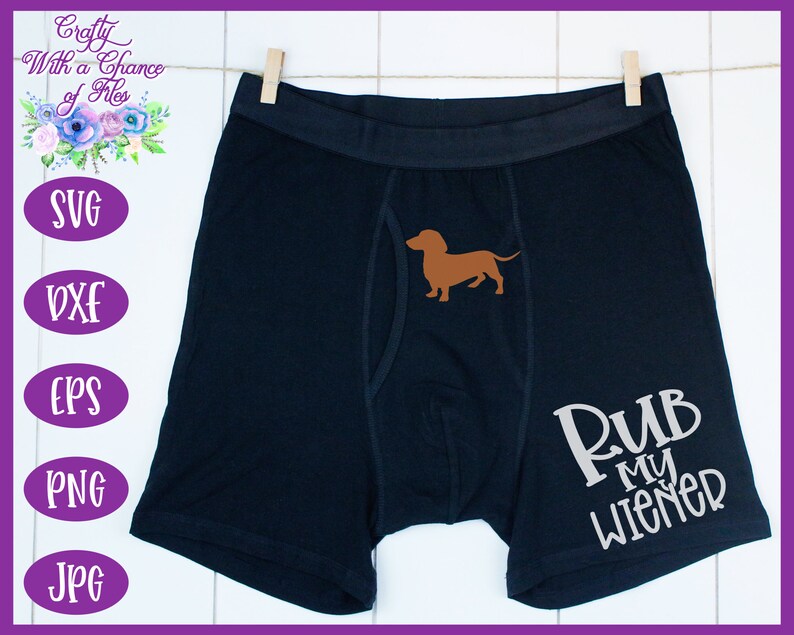 Merns Underwear SVG Funny Men's Boxers SVG Rub My Wiener - Etsy