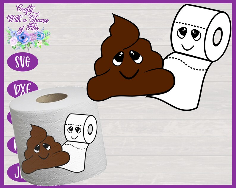 Poop & Toilet Paper SVG Emoji SVG Best Friends SVG Besties - Etsy