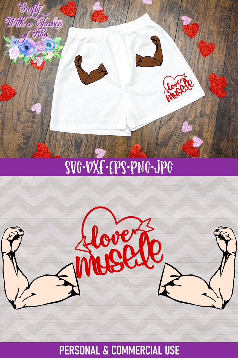 Funny Men's Boxers SVG Love Muscle SVG Men's - Etsy