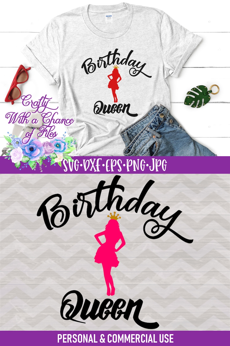 Birthday Queen SVG Women's Shirt Design - Etsy