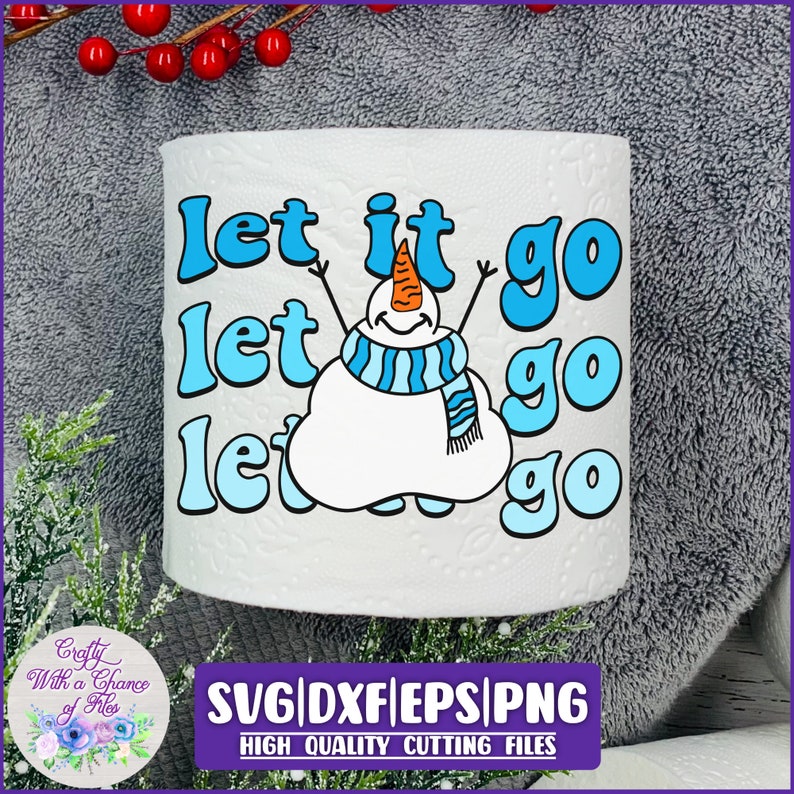 Funny Snowman Toilet Paper Christmas SVG | Gag Gift Design (digital ...