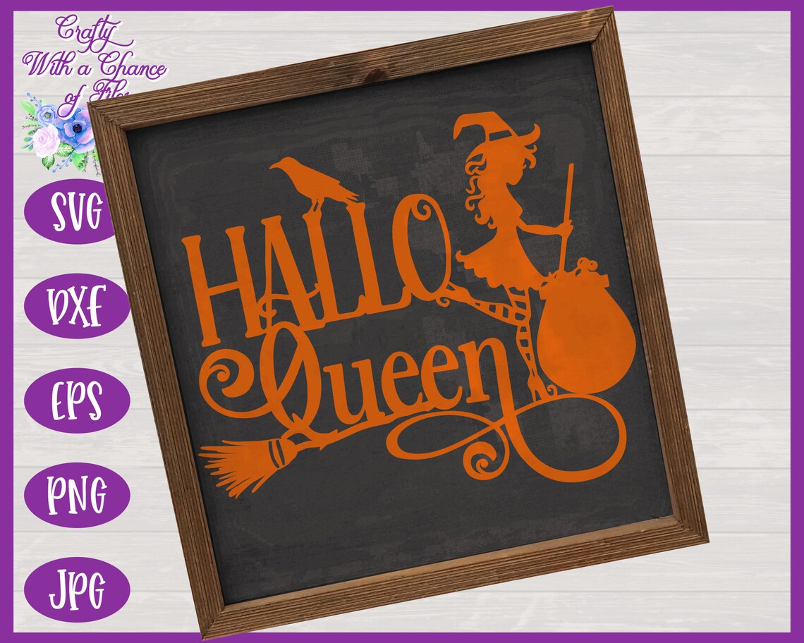 Halloween SVG Hallo Queen SVG Witch SVG Halloween Laser | Etsy