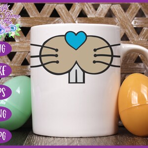 Easter SVG, Bunny Nose SVG, Easter Rabbit Mask SVG, Easter Animal Face ...
