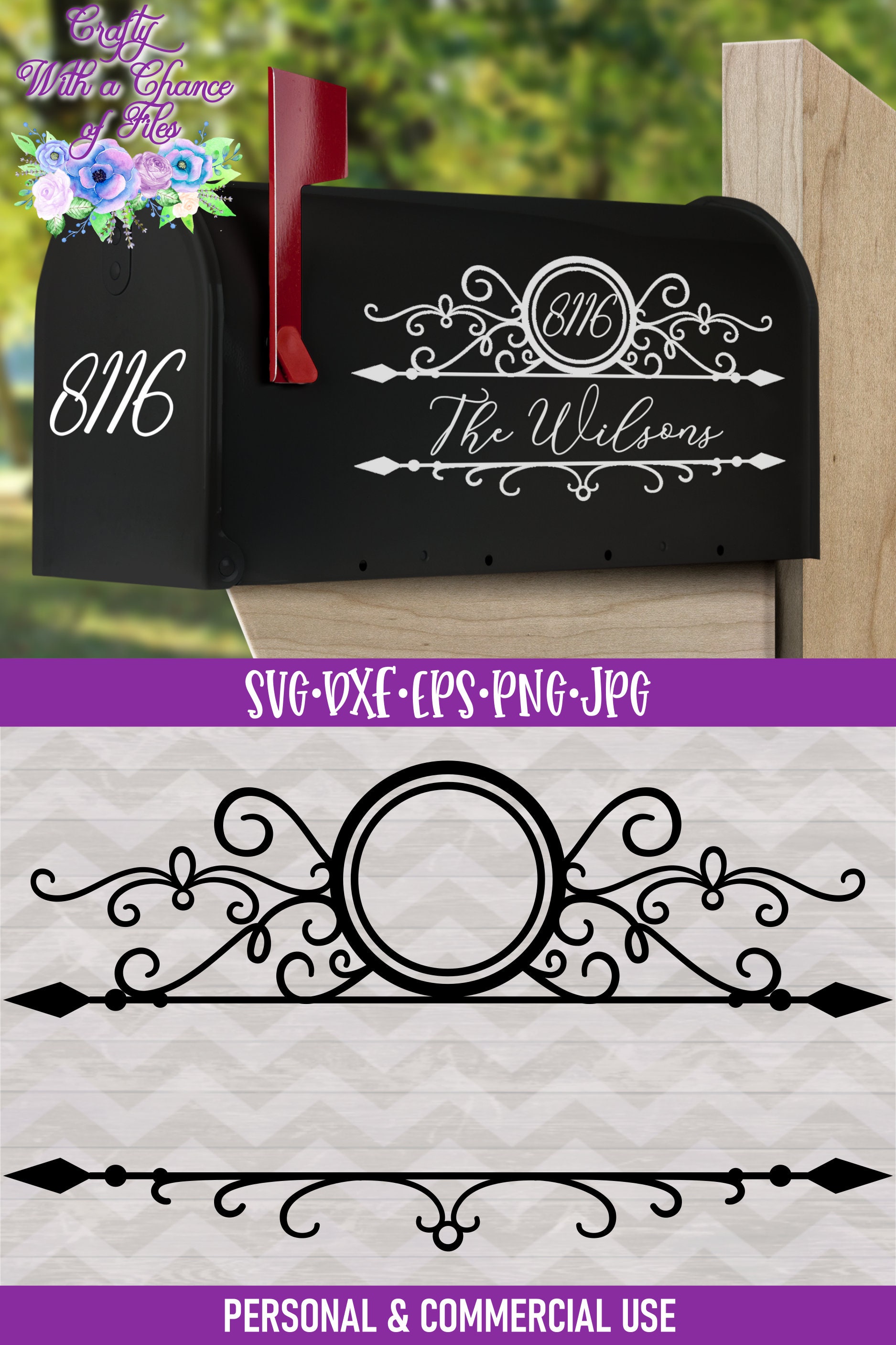Mailbox Decal SVG Mailbox Monogram SVG Address Sign SVG - Etsy