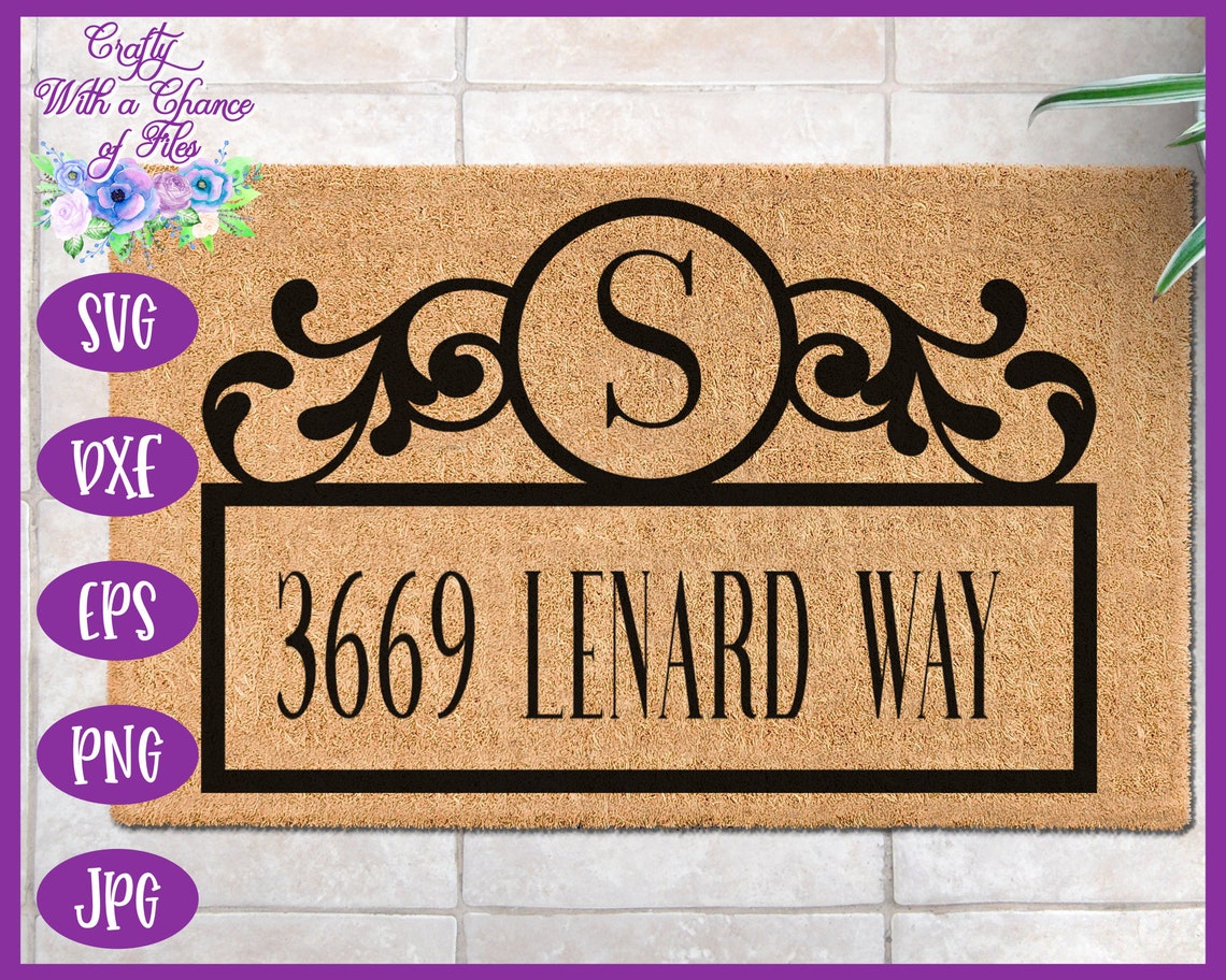 Mailbox Decal SVG Address Monogram SVG Mailbox Flourish - Etsy