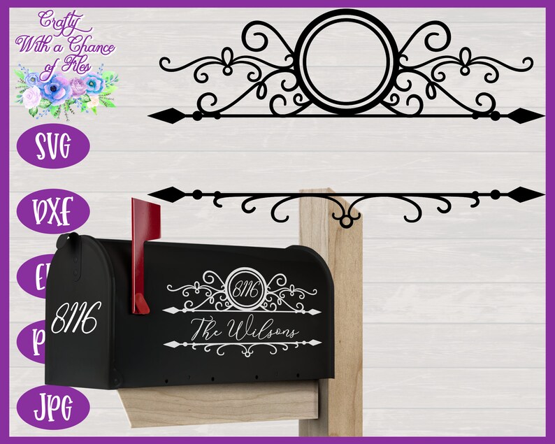 Mailbox Decal SVG Mailbox Monogram SVG Address Sign SVG - Etsy