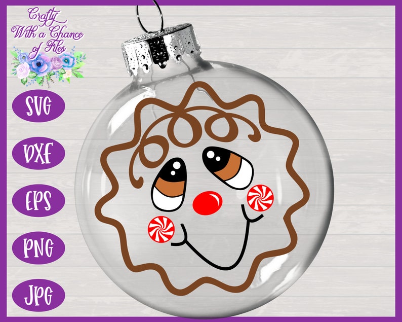 Gingerbread Man Face SVG Christmas Decor Design - Etsy