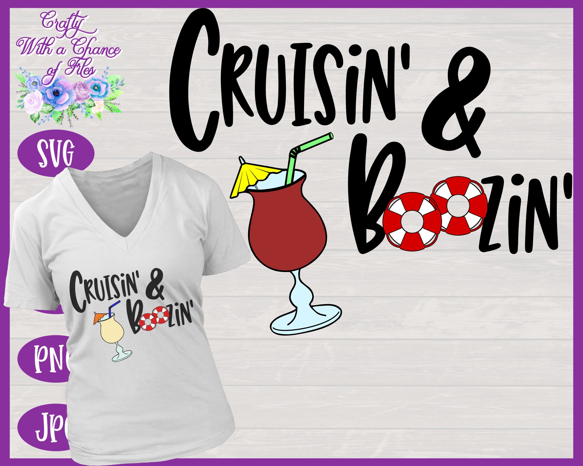 Cruise SVG Cruisin' & Boozin' SVG Booze Cruise SVG | Etsy