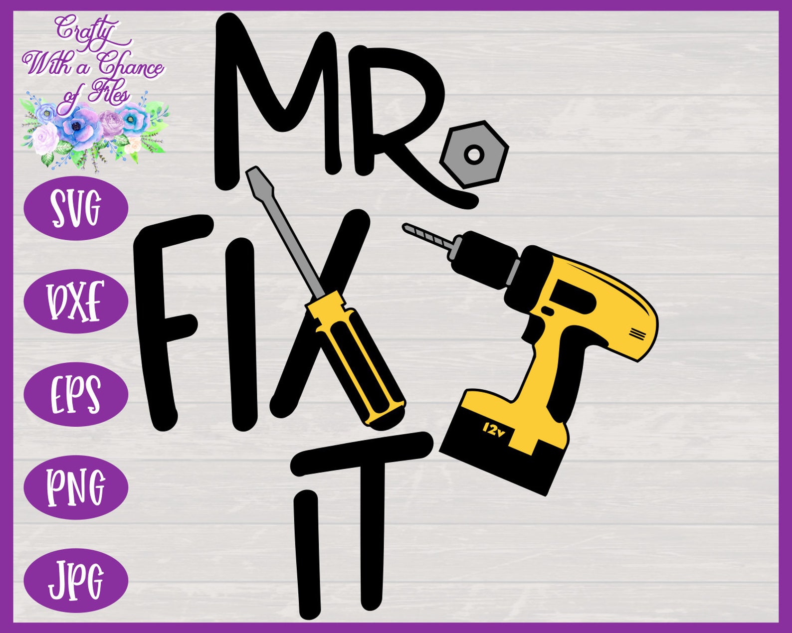 Mr Fix It SVG Father's Day Gift for Dad Cut File for - Etsy