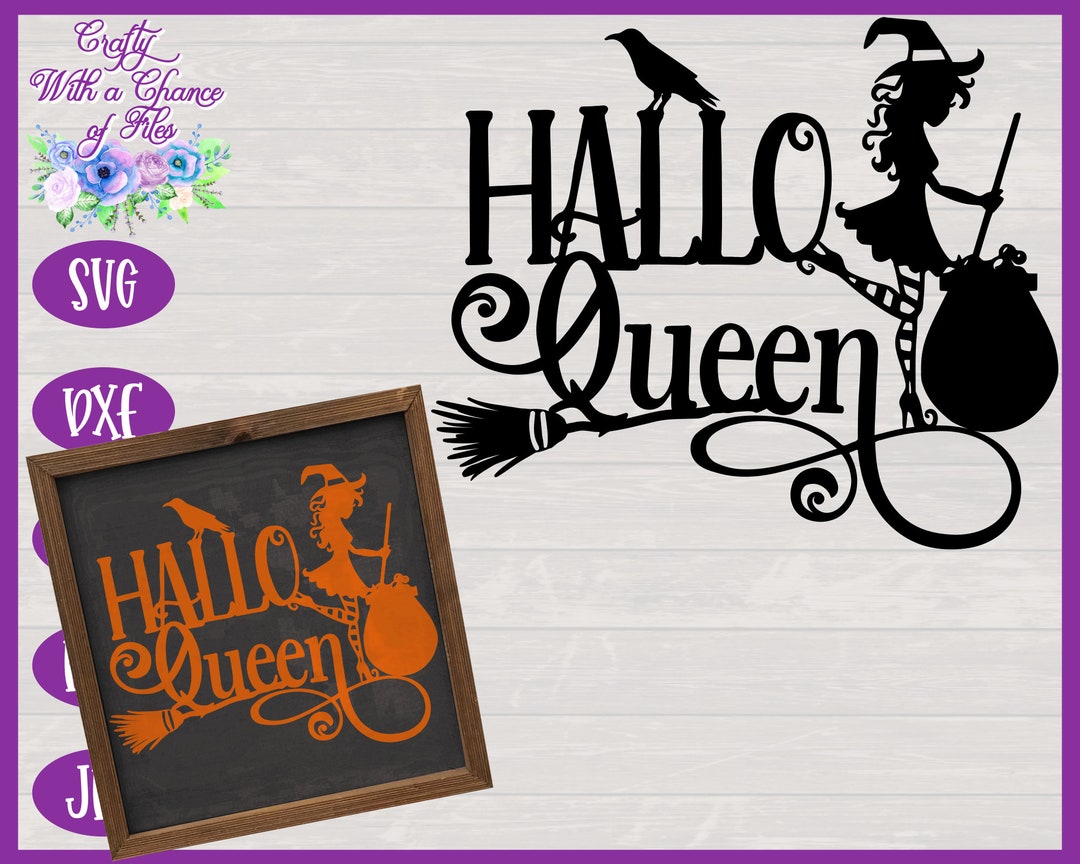 Halloween SVG Hallo Queen SVG Witch SVG Halloween Laser Cut Design - Etsy