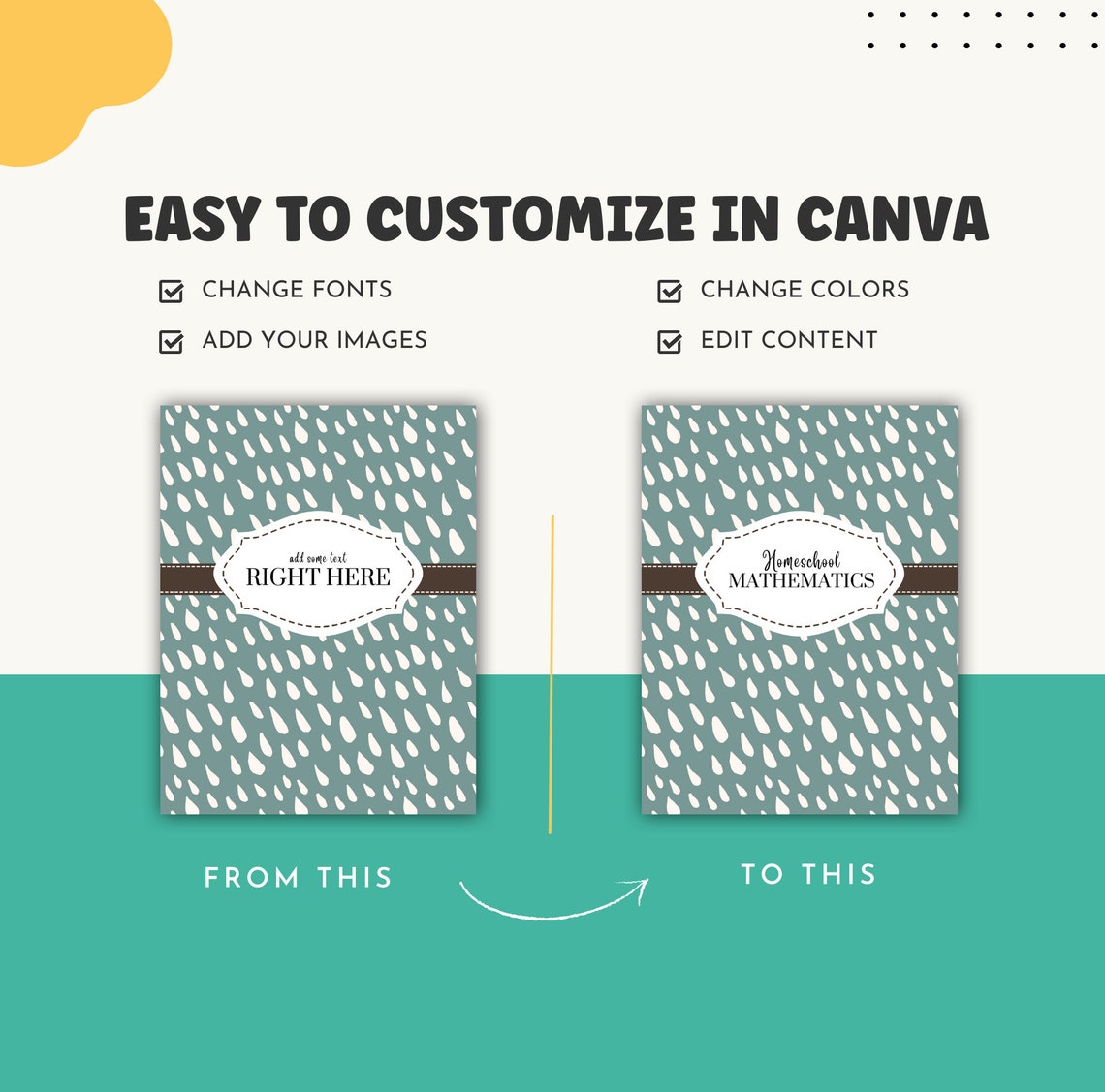 10 BOHO Printable Covers With Spines Editable With Canva for School ...