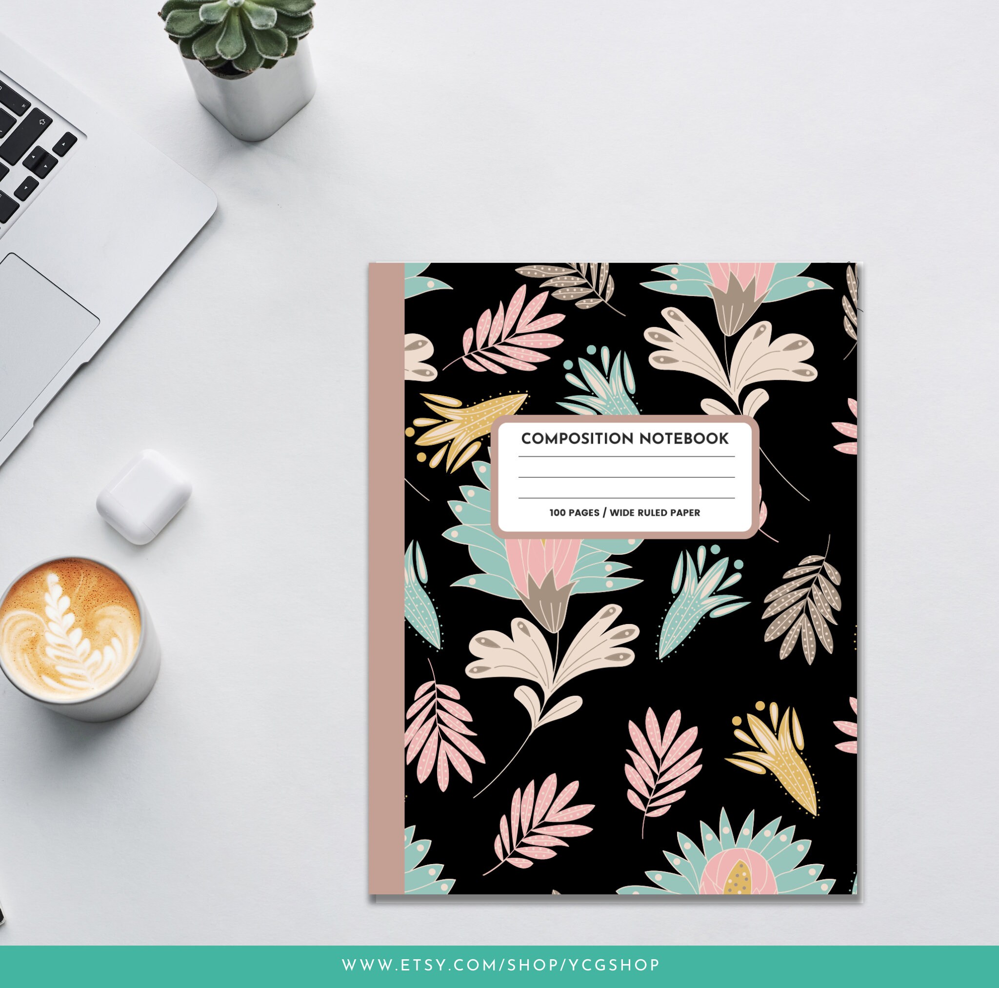 15 Kdp Composition Notebook Covers 8.5 X 11 Inches Canva Kdp Templates