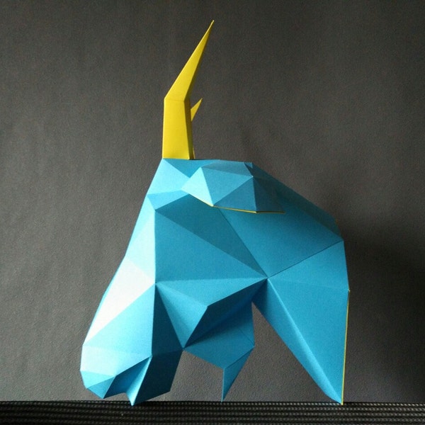 Low Poly Mask/pdf Half Mask/diy Mask/paper Mask/fancy Dress/halloween ...
