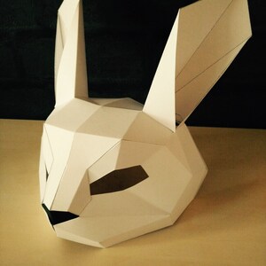 PDF Rabbit Mask/animal Head/paper Mask/diy Easter Mask/easter Bunny ...