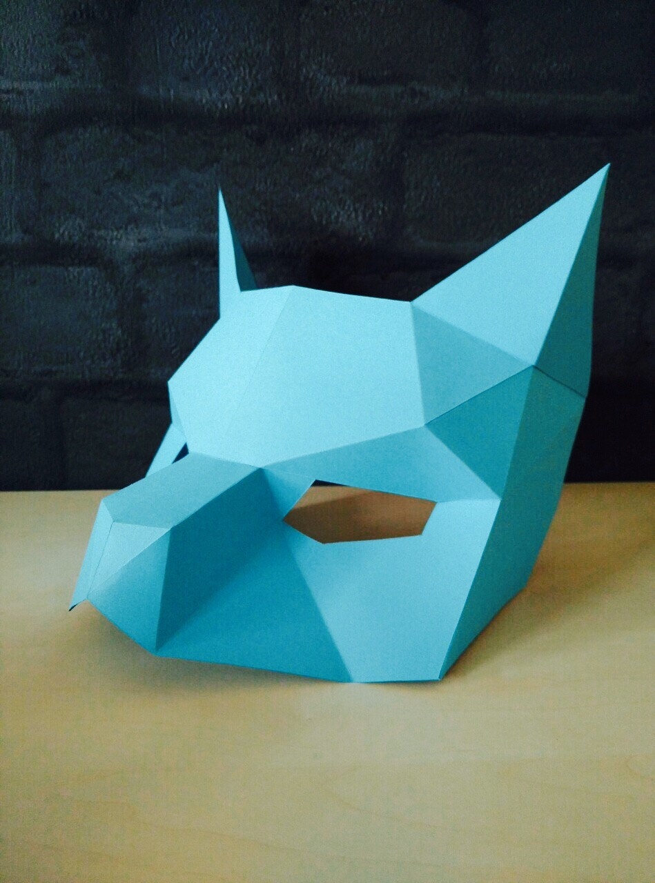 PDF Half Cat Mask/diy Cat Mask/paper Cat Mask/diy Mask/fancy Dress ...