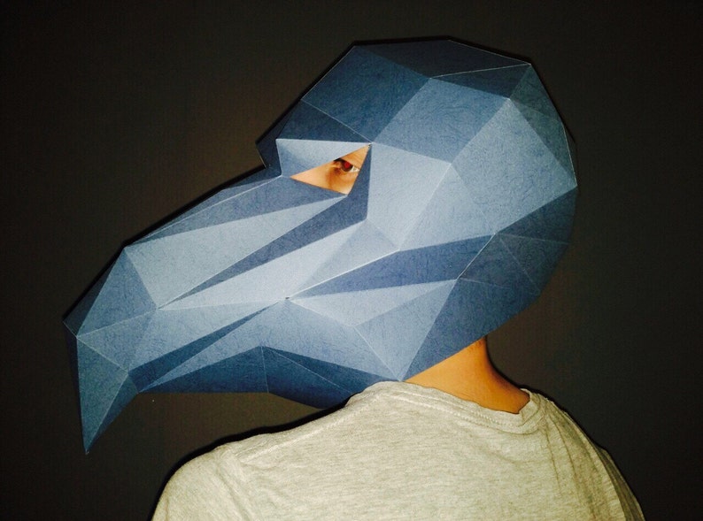 PDF Crow Full Face Mask/diy Crow Mask/paper Crow Mask/diy Mask/fancy ...