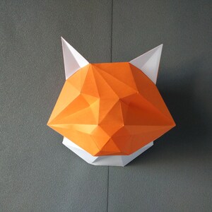 Medium Fox DIY KIT/ Room Decor/ Paper Craft/ Wall Decor/ Paper Animal ...