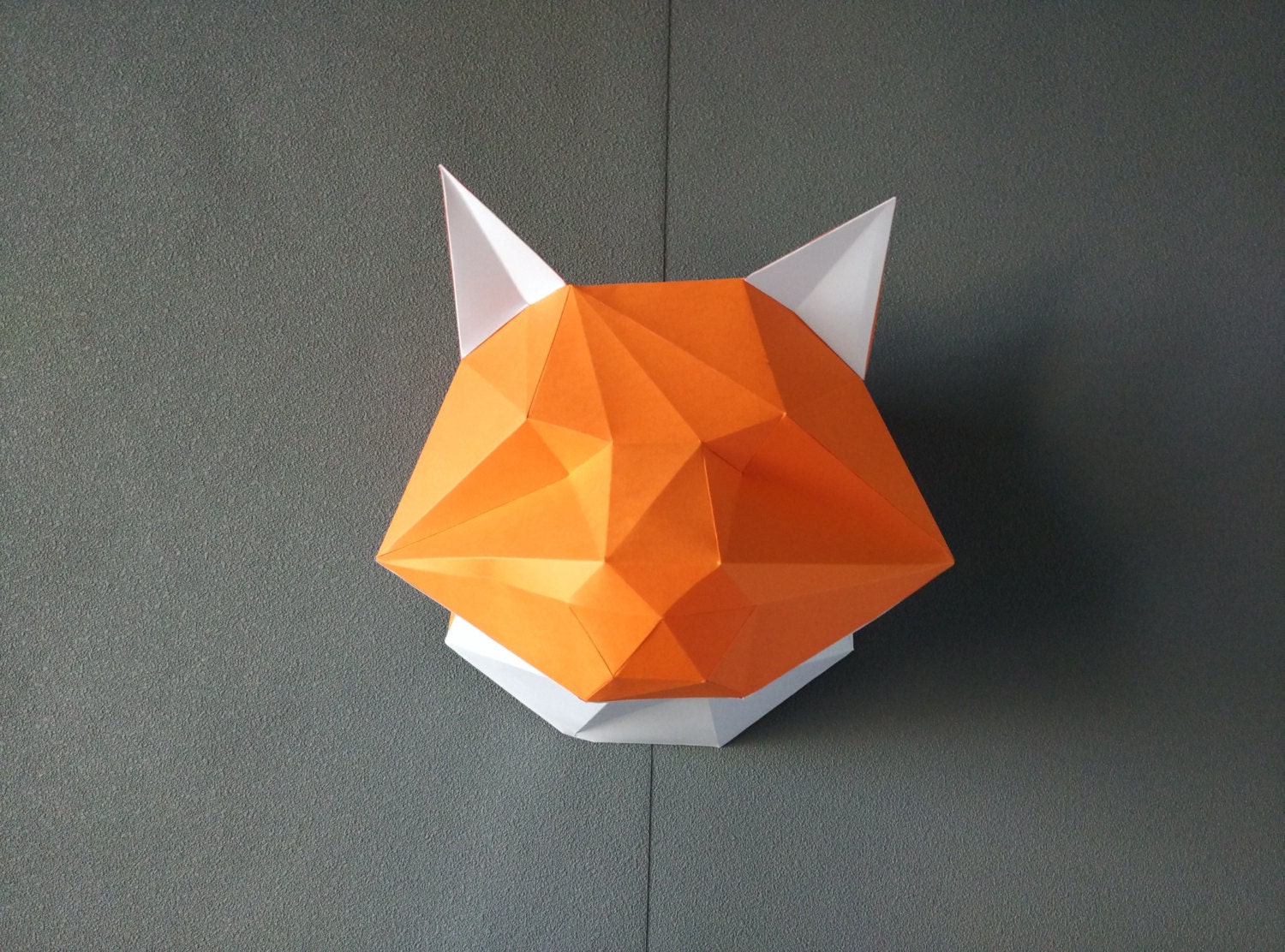 Medium Fox DIY KIT/ Room Decor/ Paper Craft/ Wall Decor/ Paper - Etsy